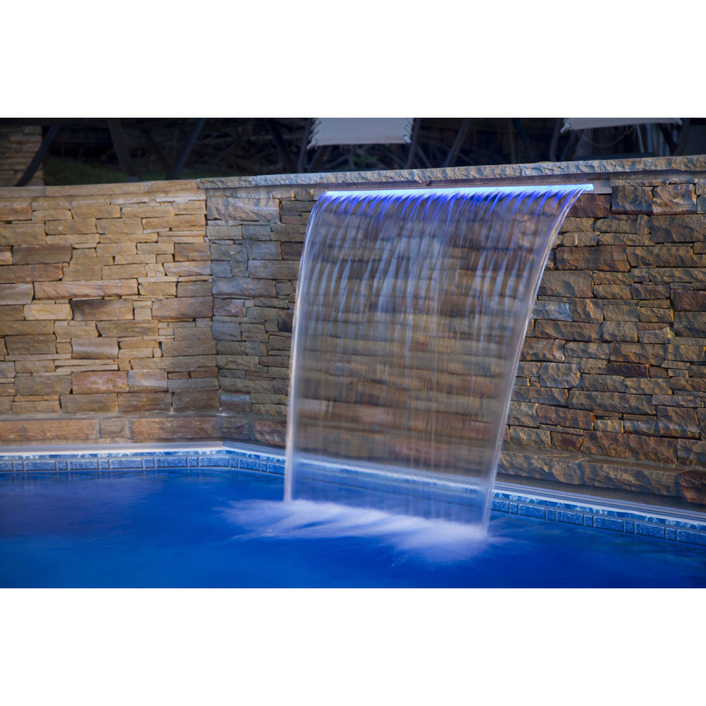 Brilliant Wonders Led 18" Waterfall With 6" Lip - Back Port - 25677-18